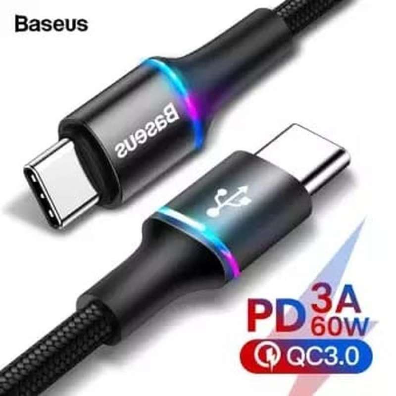 Jual BASEUS Cable Halo 1M Kabel Data Type C To Type C Fast Charge ...