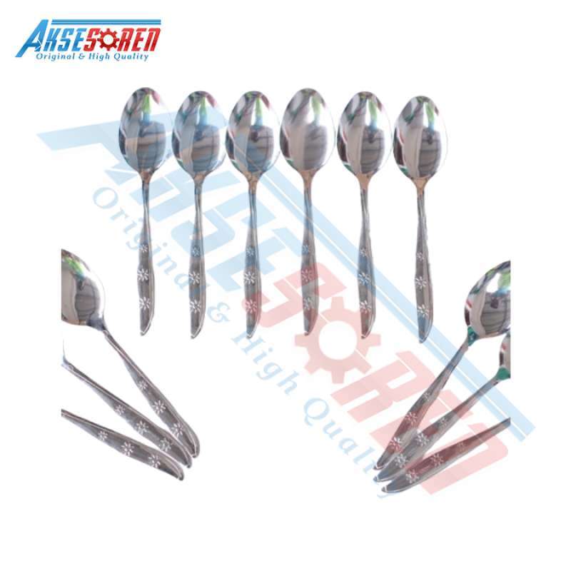 Jual Sendok Makan Stainless Steel [12 Pcs] / Set Alat Makan Super ...
