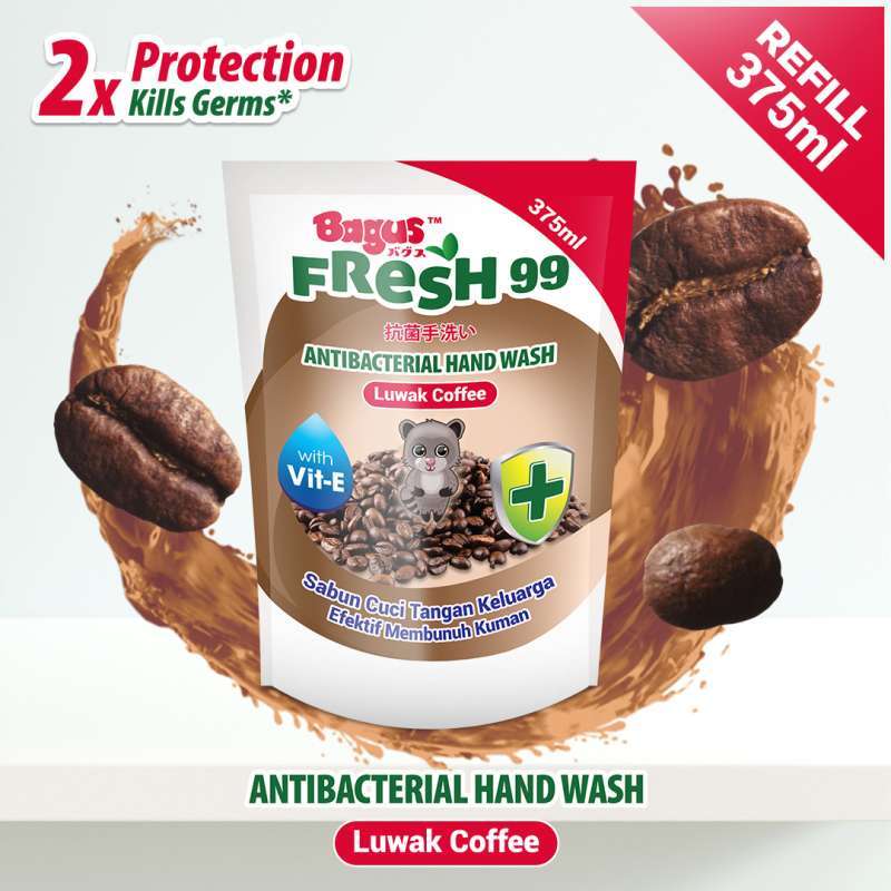 Promo Bagus Fresh 99 Antibacterial Hand Wash Pouch 375 Ml - Luwak ...