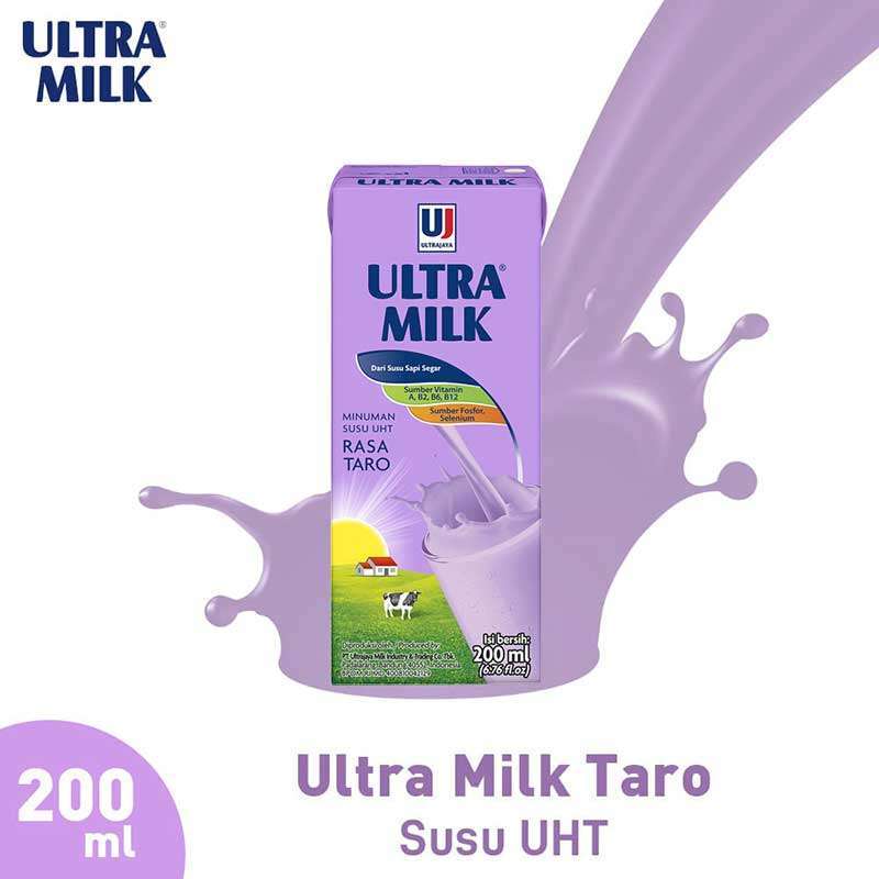 Jual ULTRA MILK Susu UHT Taro 200ml di Seller Alfamidi Official Store ...