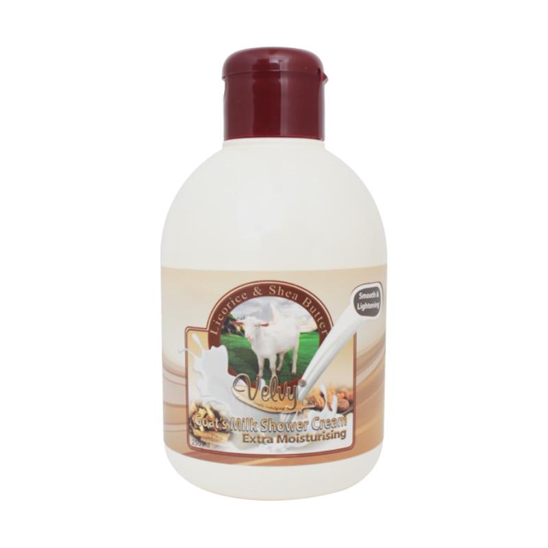Jual Velvy Licorice & Shea Butter Goat's Milk Shower Cream Sabun Mandi ...