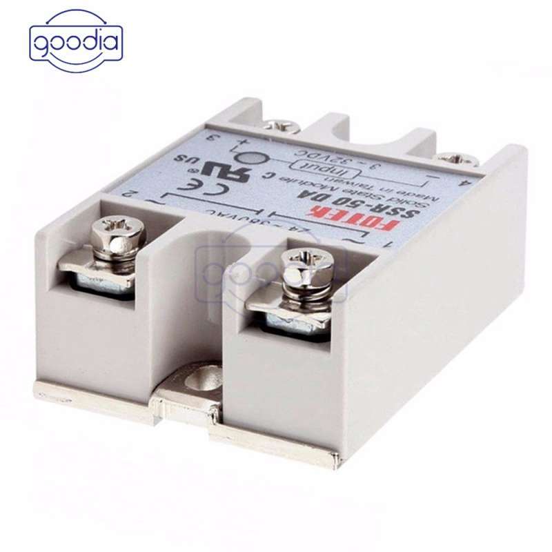 Jual Modul Relay Solid State Ssr-50da 3v~32v Dc Ke Ac 24v~380v 50a 250v Dengan Led 3~25ma Di ...