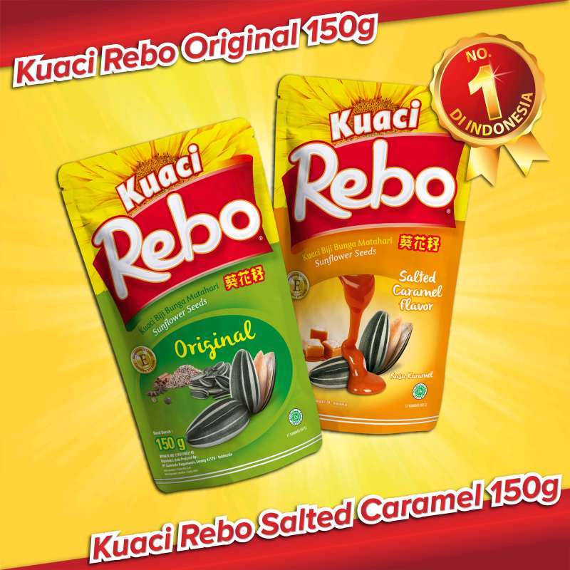 Jual REBO Varian Rasa Caramel + Original Kuaci [150 g/ Set Bundling] di ...