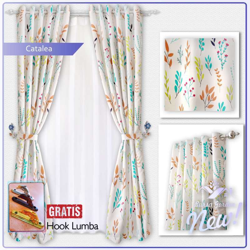 Promo Bursa Gorden Gordeng jendela bridal minimalis ruang tamu Catalea - Putih 100x150 Diskon 50 ...