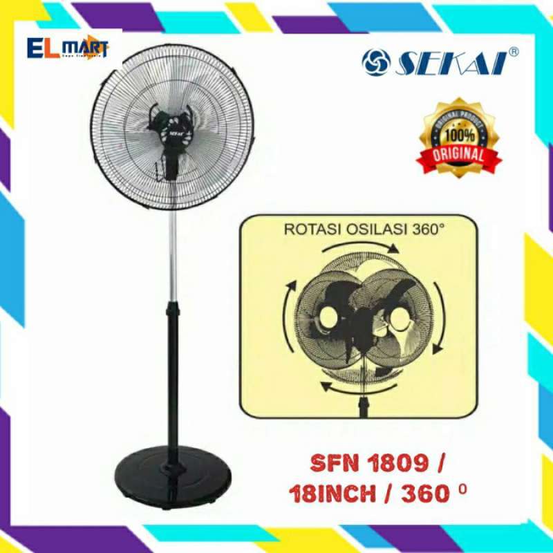 Jual Kipas Angin Berdiri Tornado Besi Osilasi Putar 360 Sekai SFN 1809 18 di Seller Elmart Depo ...