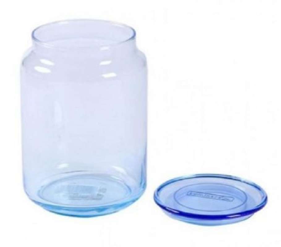 Promo Luminarc Toples Kaca Biru Rondo Ice Blue 1L Kedap Glass Jar ...