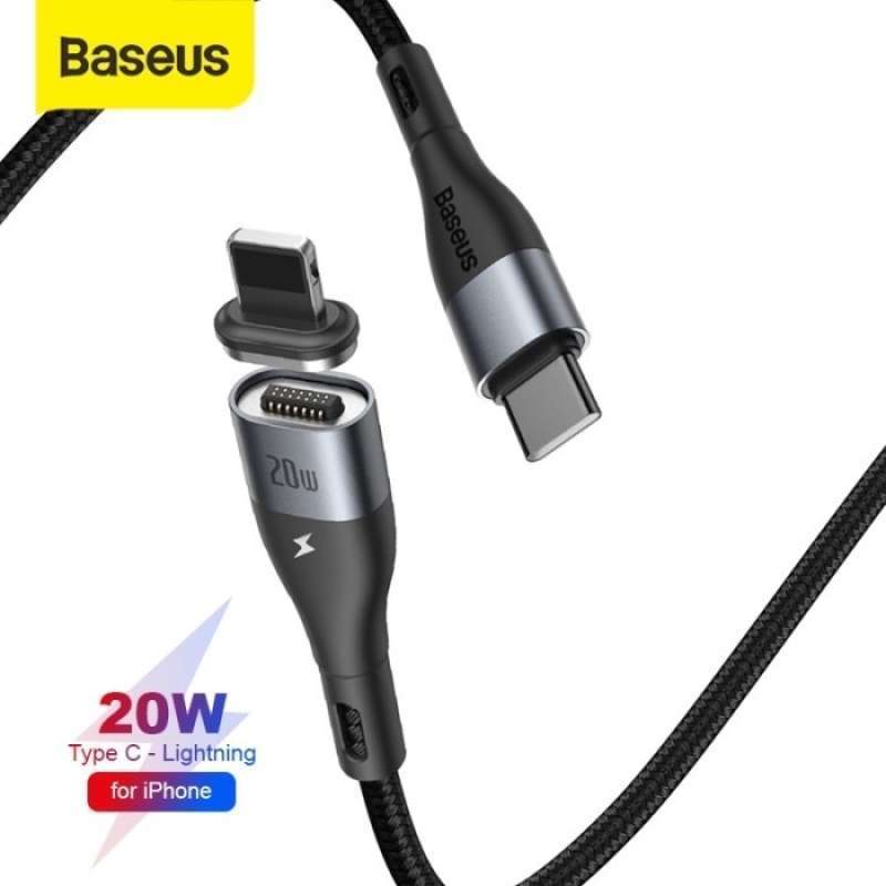 Jual Baseus Usb C To Lightning Magnetic Cable Data Nylon 1m 20w Fast ...