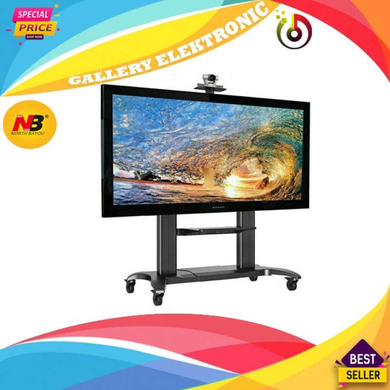Jual NORTH BAYOU STAND 60-100 INCH NBCF100. NB CF100 MOBILE CART ...