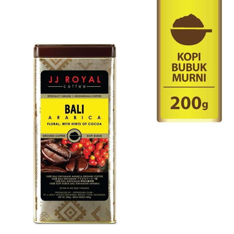 Promo JJ Royal Bali Arabica Ground Tin Kopi [200 g] Diskon 13% di ...