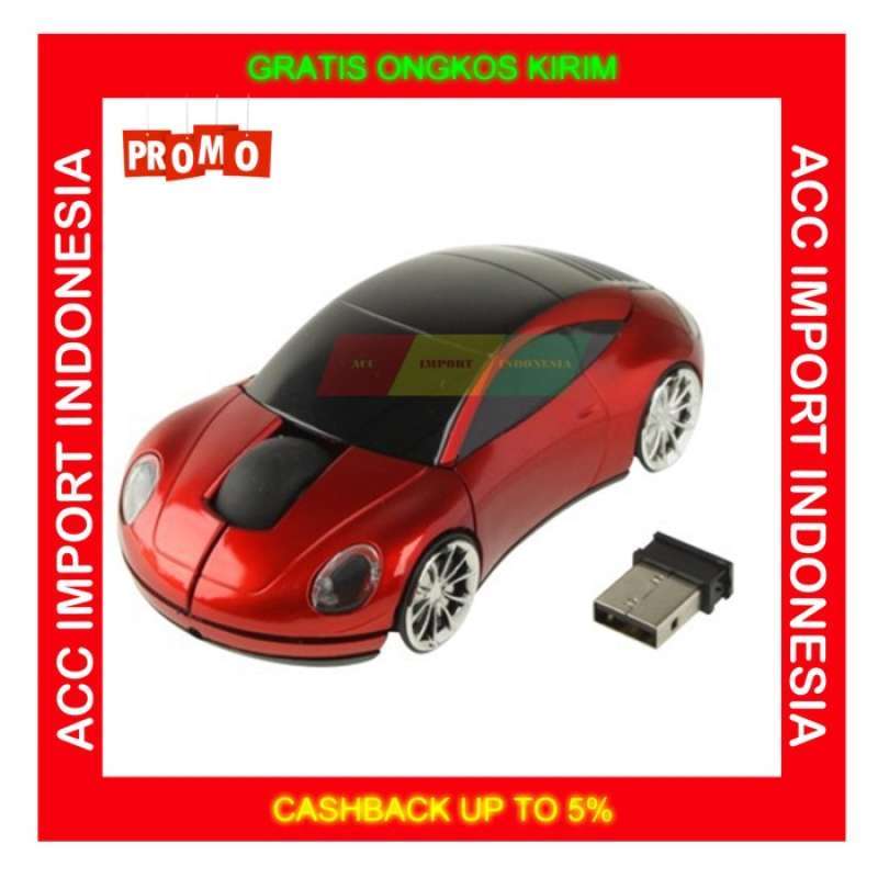 Promo Mouse Wireless Karakter Kartun Lucu Mobil Mouse Bluetooth Pc ...