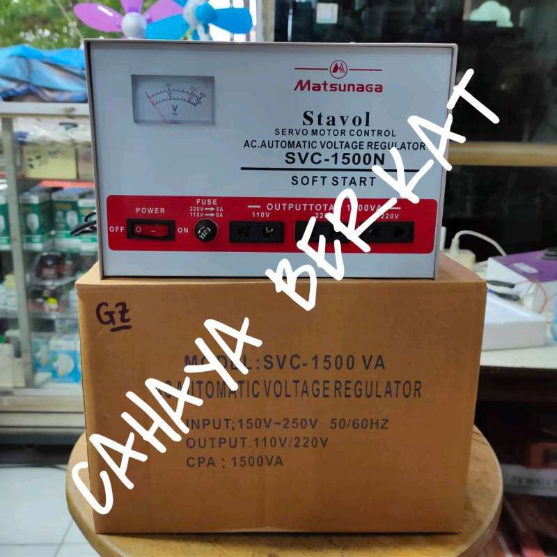 Promo Stabilizer MATSUNAGA STAVOL 1,500 watt SVC-1500 VA Diskon 9% di ...