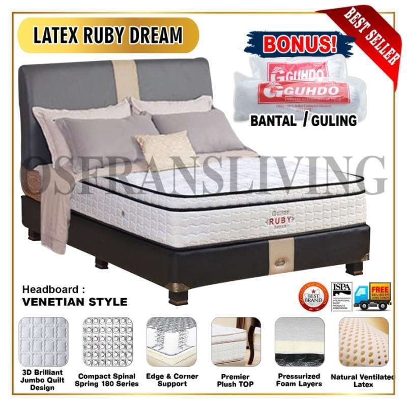 Jual Guhdo Springbed Latex Ruby Dream Fullset Legacy Venetian Di