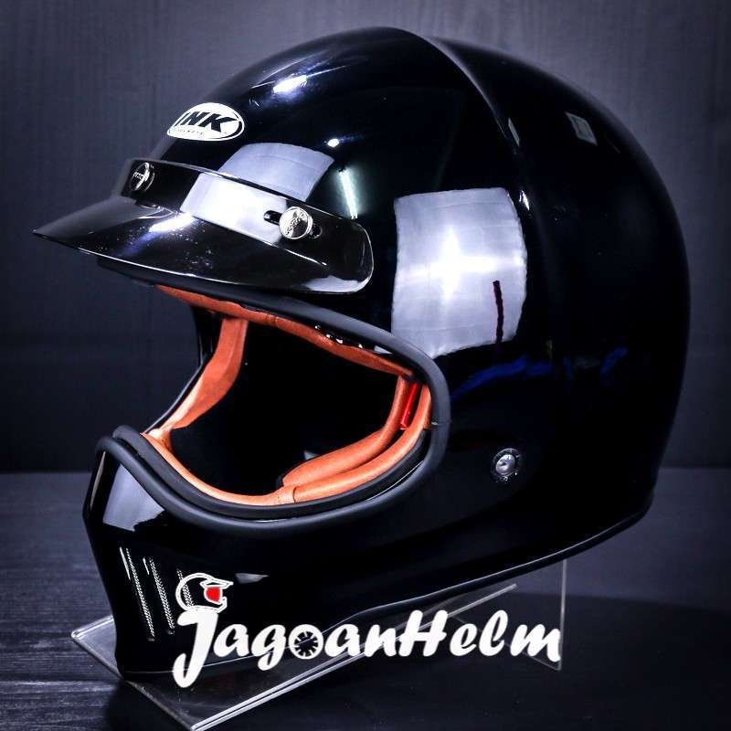 Jual Ink Helm Trooper Solid | Black Glossy | Retro Classic Ddring Di ...
