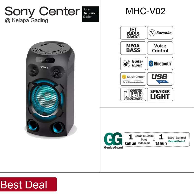 Jual Sony Center Jakarta - Sony Mhc-v02 / Mhcv02 / Mhc V02 Black Power ...