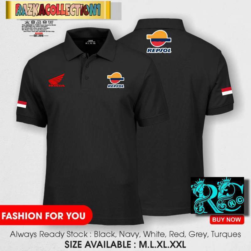 Jual Polo Shirt Kaos Polo Repsol Honda Fremium - M Hitam di Seller ...
