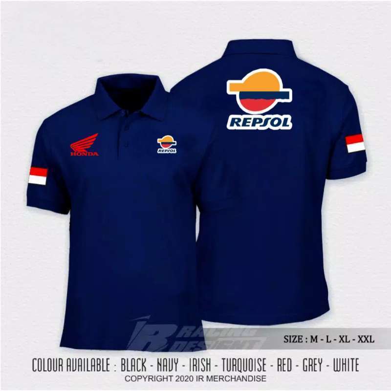 Jual Polo Shirt Kaos Polo Repsol Honda Fremium - M Navy di Seller Galey ...