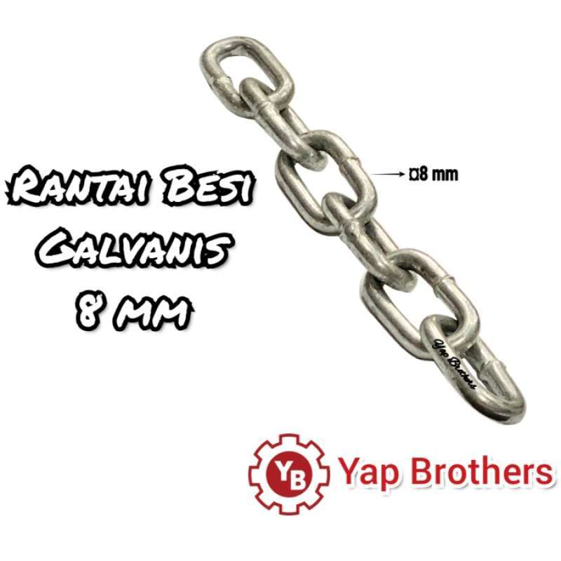 Jual Rantai Besi ukuran 8 mm( meteran ) - Putih (Kode 001) - Multicolor ...