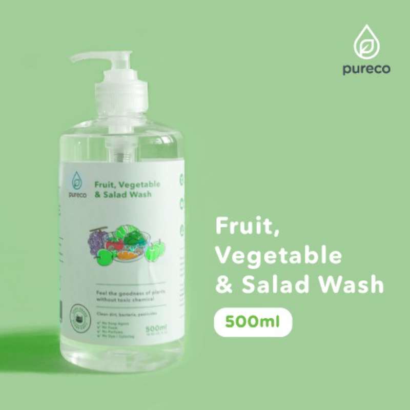 Jual Pureco Fruit Vegetable Salad Wash 500ml Sabun Cuci Sayur Buah ...