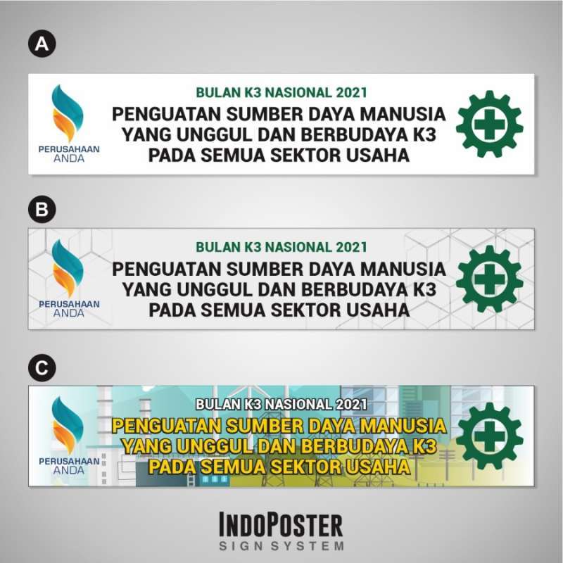Jual Spanduk Banner Keselamatan dan Kesehatan Kerja Bulan K3 Tahun 2021 ...