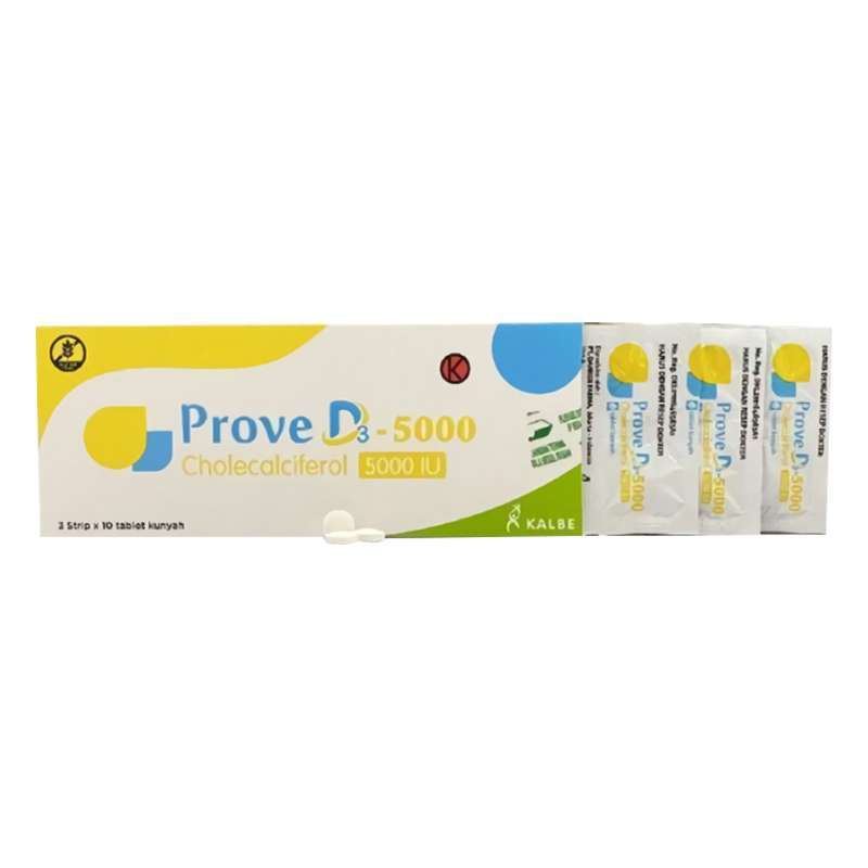 Jual Kalbe Prove D3 5000 Iu 30 Tablet Suplemen Vitamin D Daya Tahan ...