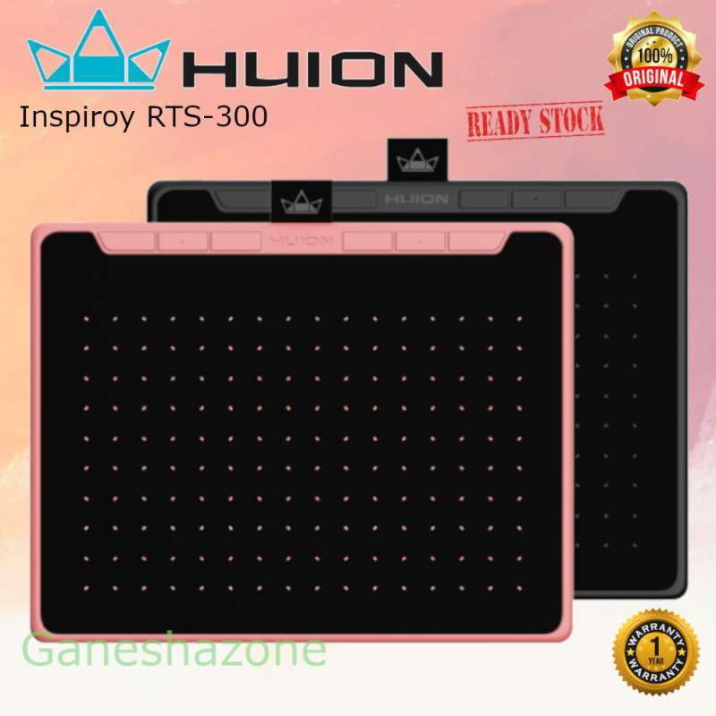 Promo Huion Rts 300 Drawing Pen Tablet - Blossom Pink Diskon 23% Di ...