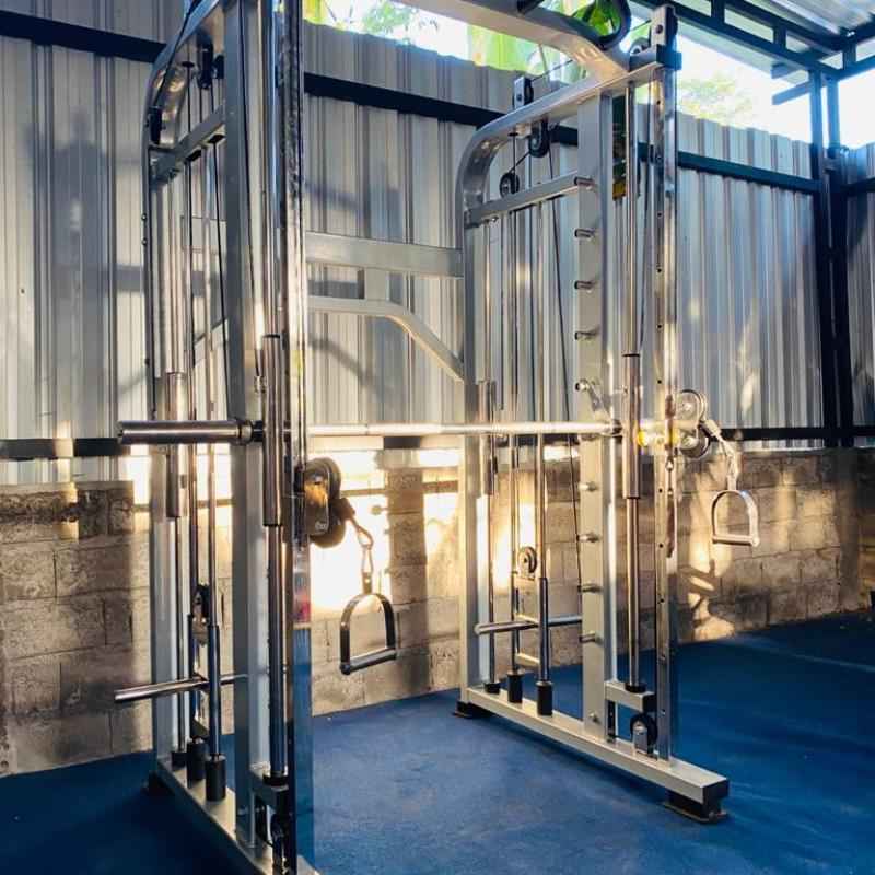 Jual Rooster Gym Smith Machine Cable Crossover Multifungsi Plate Loaded ...