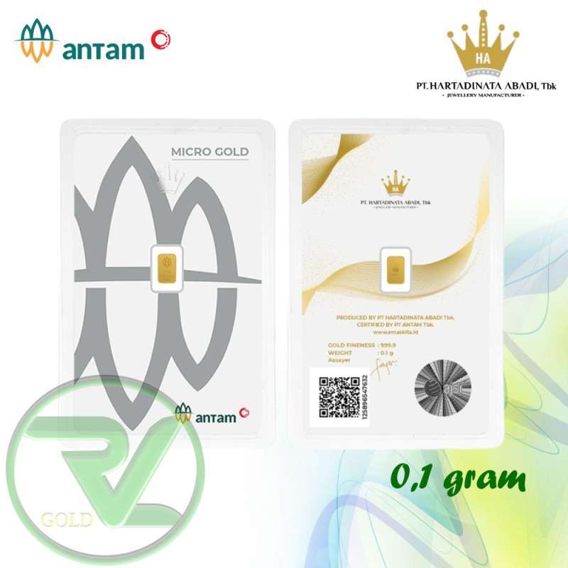 Promo MICRO GOLD ANTAM HARTADINATA ABADI PREMIUM LOGAM MULIA [0,1 G ...