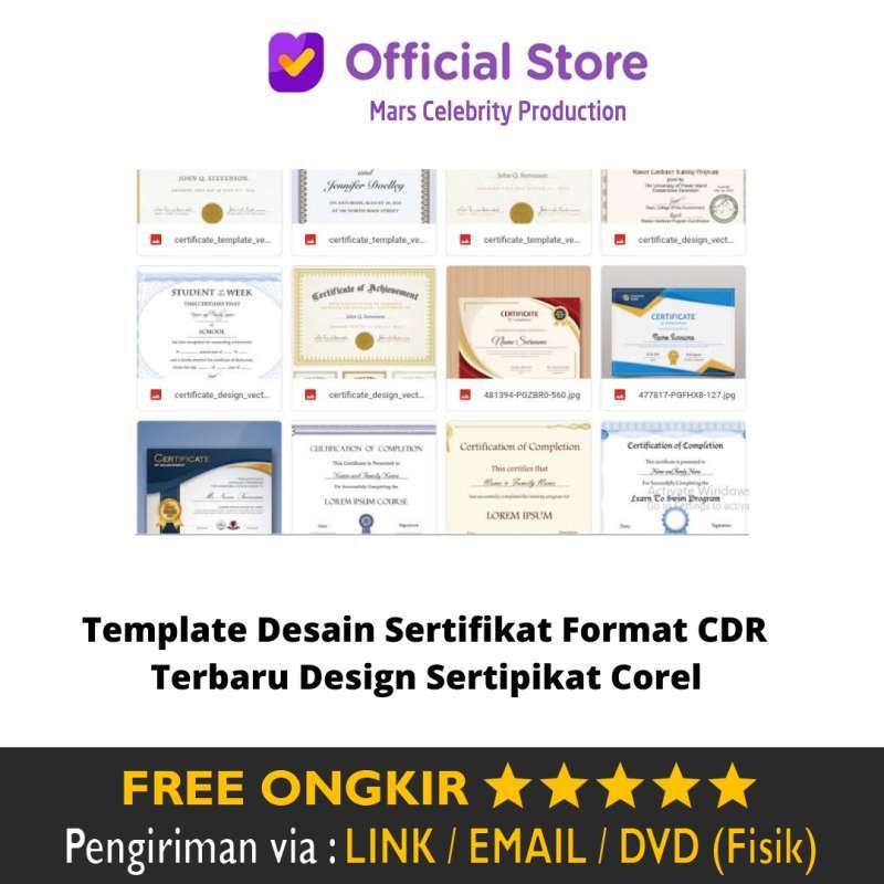 Promo Paket Template Desain Sertifikat Format CDR Terbaru Design ...