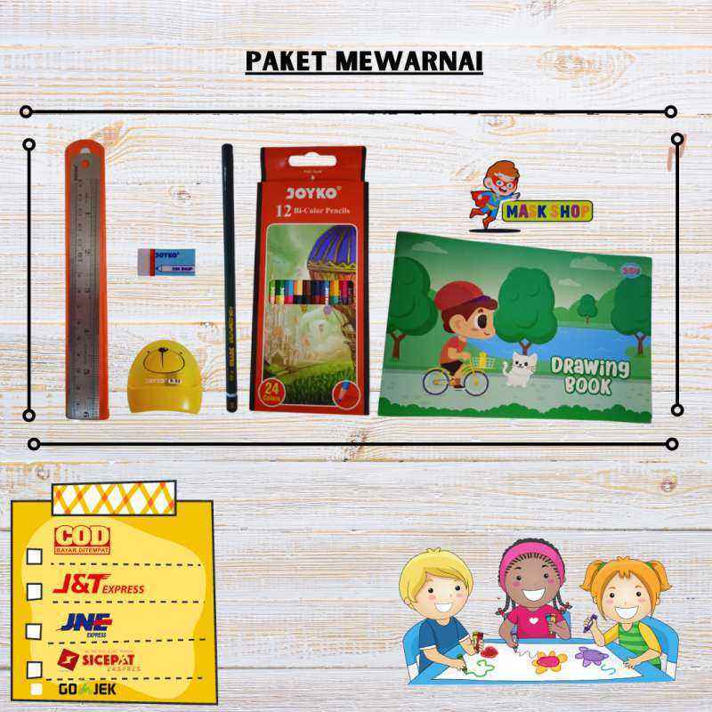 Jual PAKET MEWARNAI di Seller Mask_Shop99 - Kosambi Timur, Kab ...