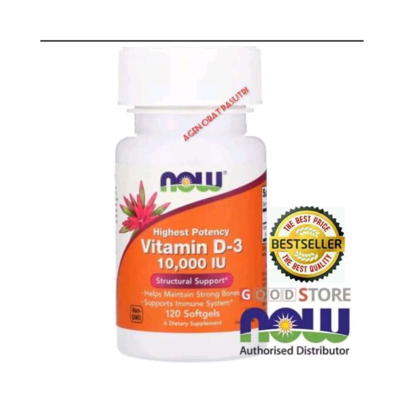 Promo Nowfoods vitamin D3 10000 IU 120 Softgels original Diskon 5% di Seller centralperkasaplus ...