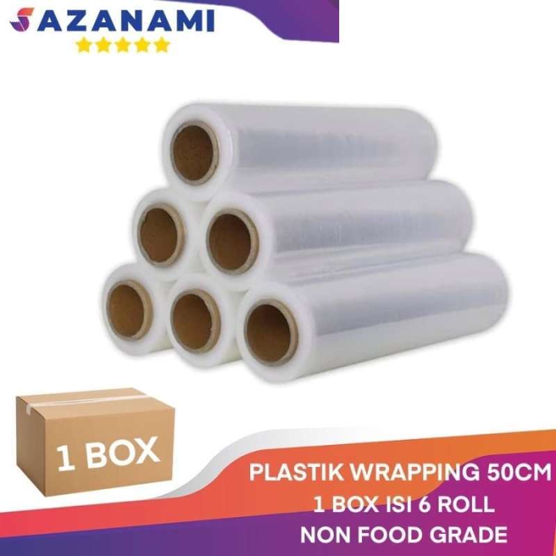 Jual Promo 1 Box Plastik Wrapping 50cm X 150m Stretch Film Plastic Wrap ...
