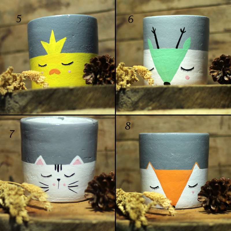 Promo Pot Lukis Animal Ukuran 8 Cm Dan 10 Cm Claypot Lukis Tema Hewan ...