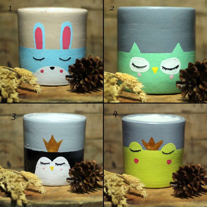 Promo Pot Lukis Animal Ukuran 8 Cm Dan 10 Cm Claypot Lukis Tema Hewan ...