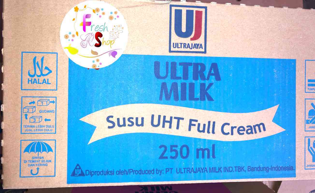 Jual Ultra jaya UHT susu ultra full cream 250ml (1dus isi 24pcs) di ...