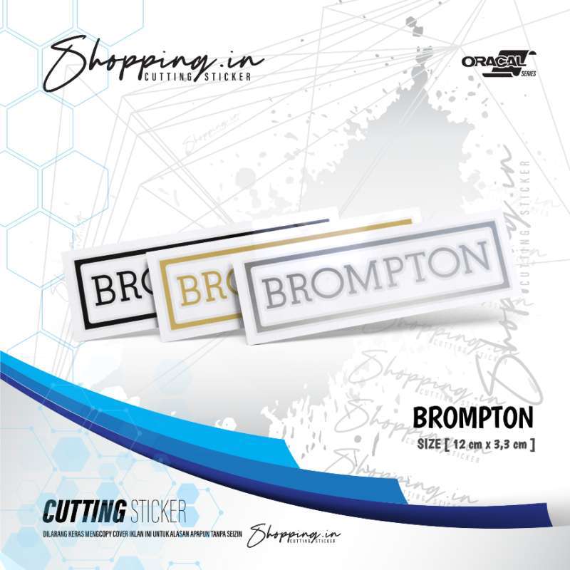 Jual Cutting Sticker Sepeda Brompton Logo Sedang | Stiker sepeda ...