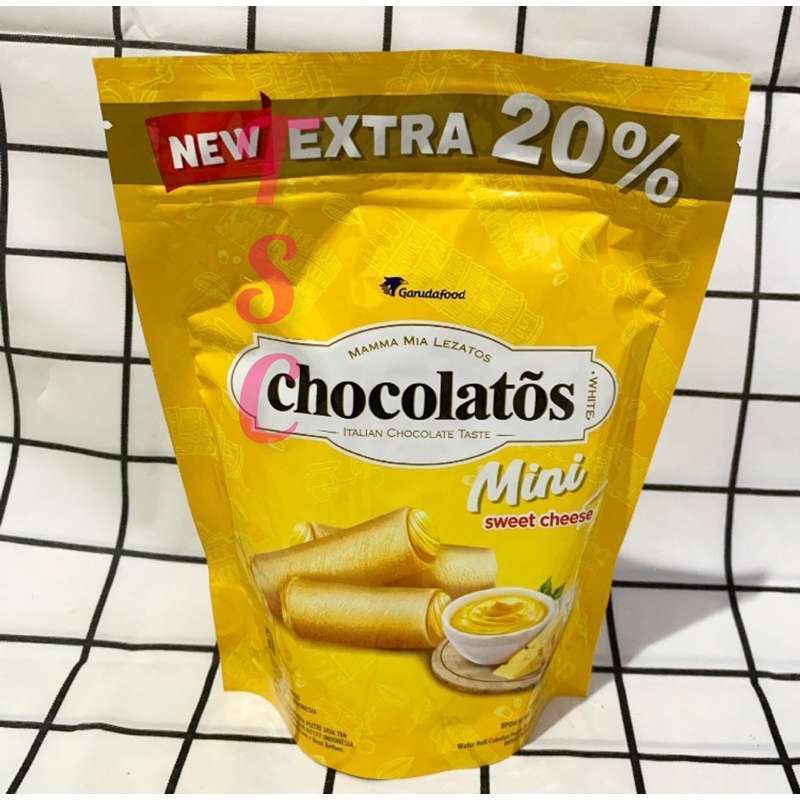 Jual WAFER CHOCOLATOS ROLL MINI SWEET CHEESE 70GR POUCH di Seller ...