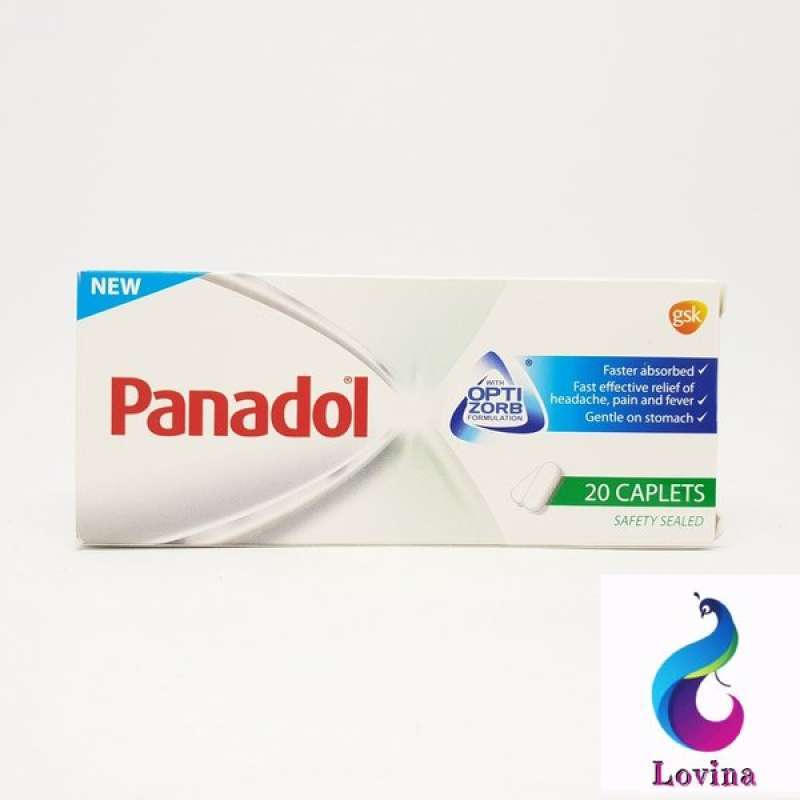 Jual Panadol with Optizorb, Pain relief, Fever, Headache, 20 tablets di ...