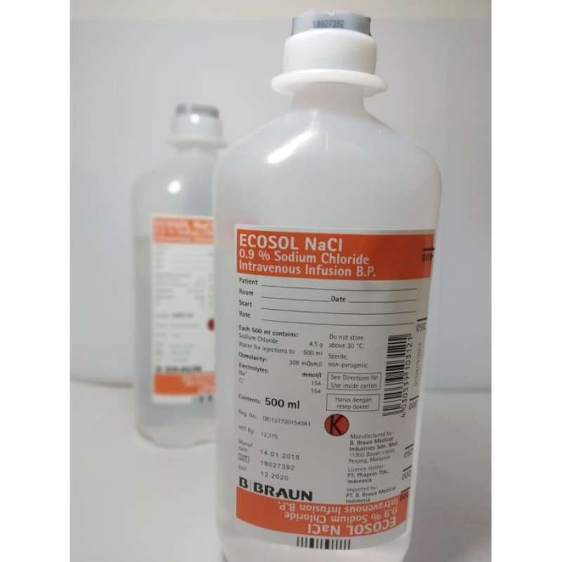 Jual Cairan Infus Nacl Normal Saline Ns 500ml (ecosol) Di Seller Apotek ...