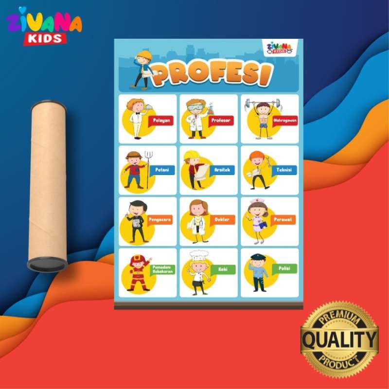Jual POSTER EDUKASI ANAK MENGENAL PROFESI - PEKERJAAN di Seller Zivana ...