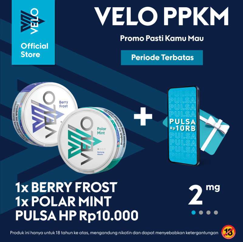 Jual Velo Kantong Nikotin 2mg 2x Berry Freeze Bundle + Pulsa Hp Rp 10. ...