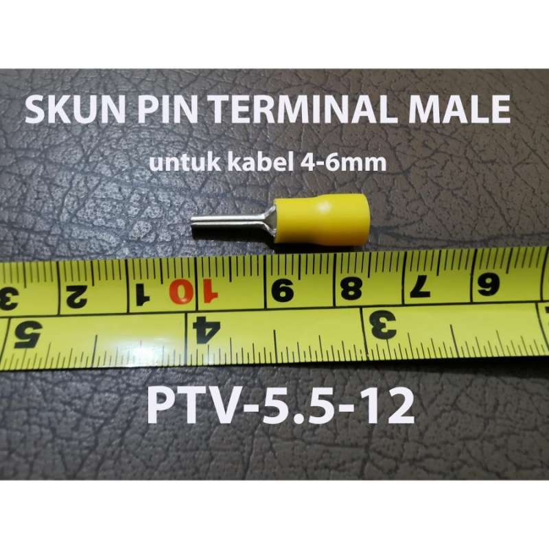 Promo Skun PIN TERMINAL MALE PTV-5.5-12 ( KUNING ) - skun kabel cowo ...
