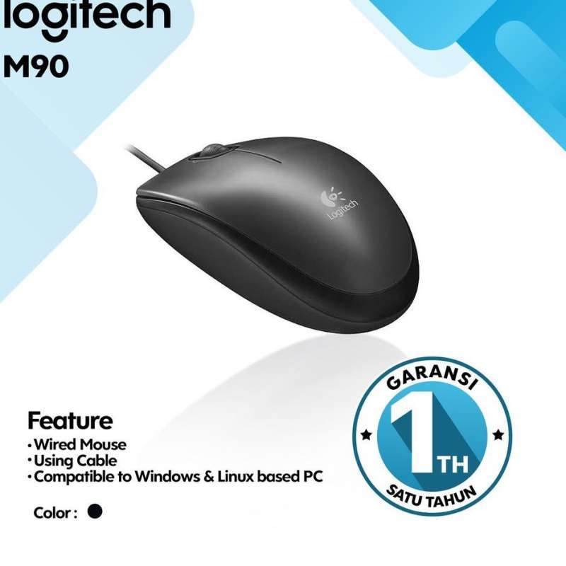 Jual Terbaru.. Mouse Logitech M90 Optical USB Mouse Original Garansi 1 ...