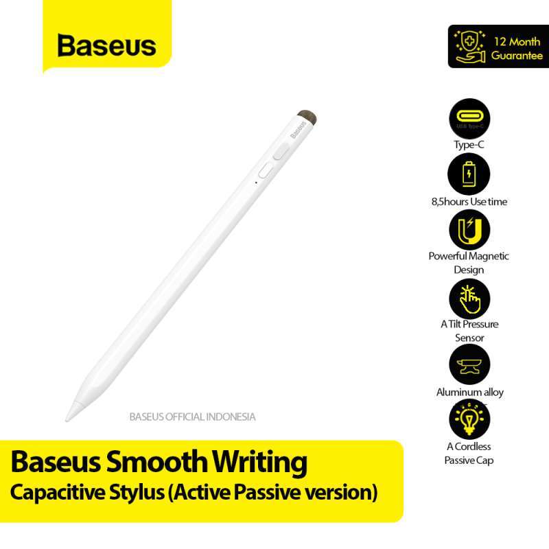 Jual BASEUS Capacitive Stylus Pen alternatif Apple Pencil 1 2 for Ipad ...