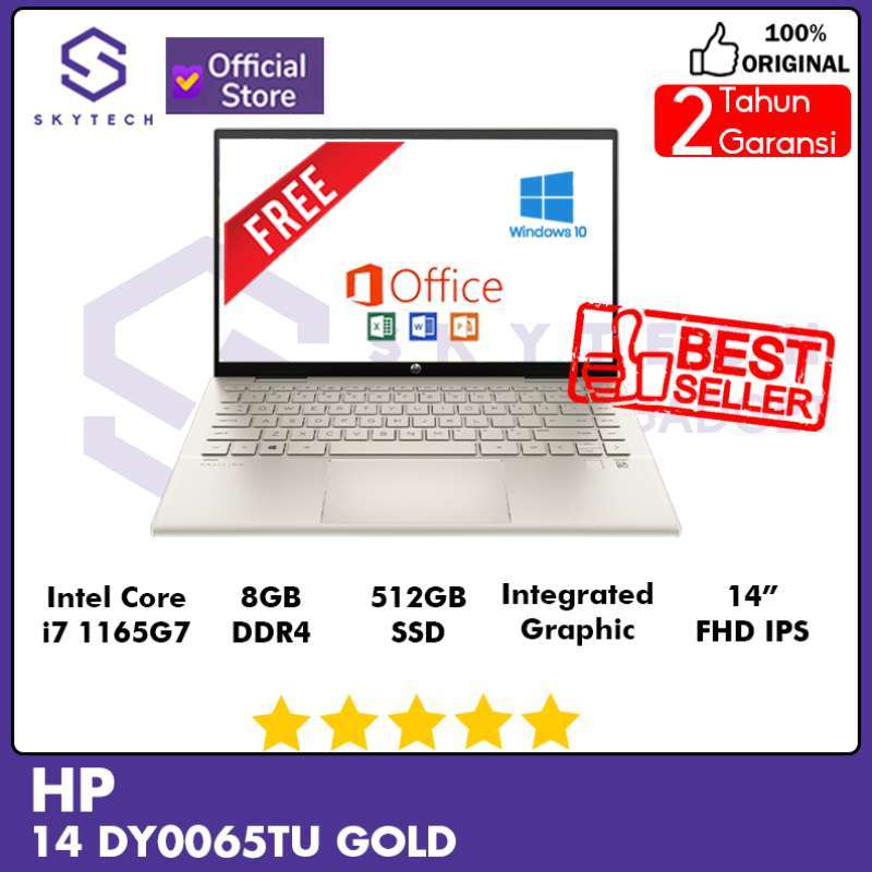 Jual LAPTOP HP 14 DY0065TU X360 CONVERTIBLE I7 1165G7 8GB SSD 512GB ...