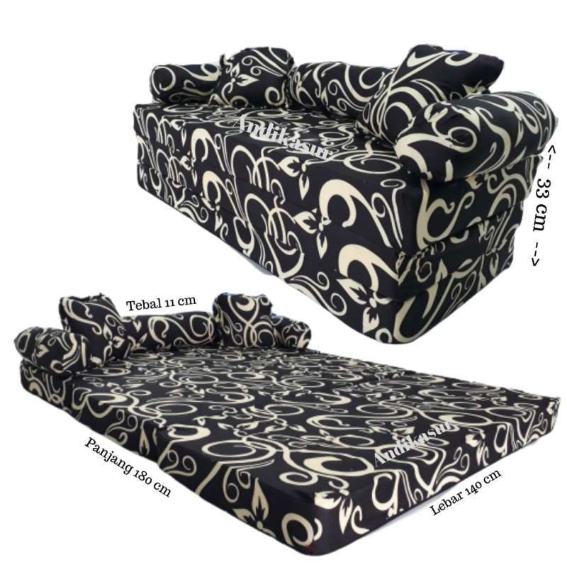 Promo Sofabed Kasur Lipat Spon Ukuran 180cm x 140cm x 11cm Density 16 ...