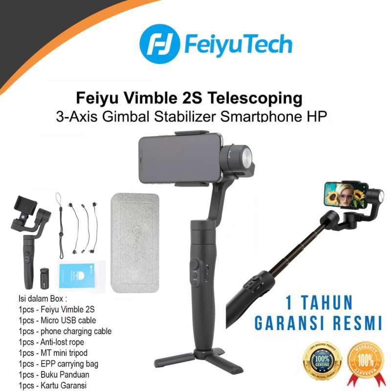 Jual Feiyu Vimble 2S Telescoping 3-Axis Gimbal Stabilizer Smartphone HP di Seller DG PRO - Kota ...