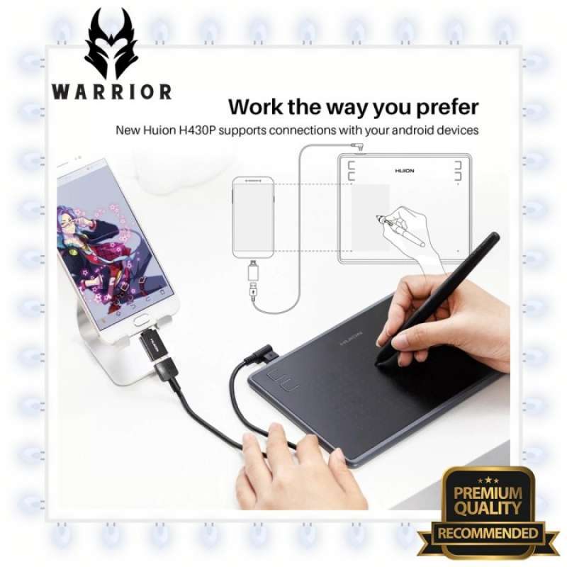 Jual HUION Digital Drawing Tablet Graphics Pen OSU Gaming Gambar Touch ...