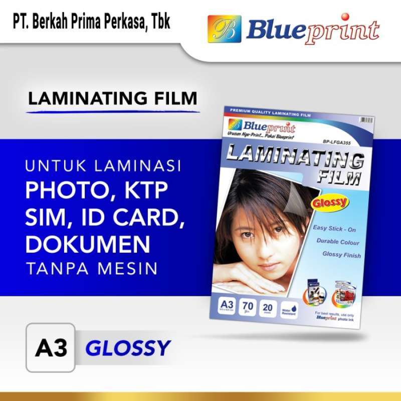 Jual Kertas Laminating Film / Laminating Glossy Film Paper Blueprint A3 ...