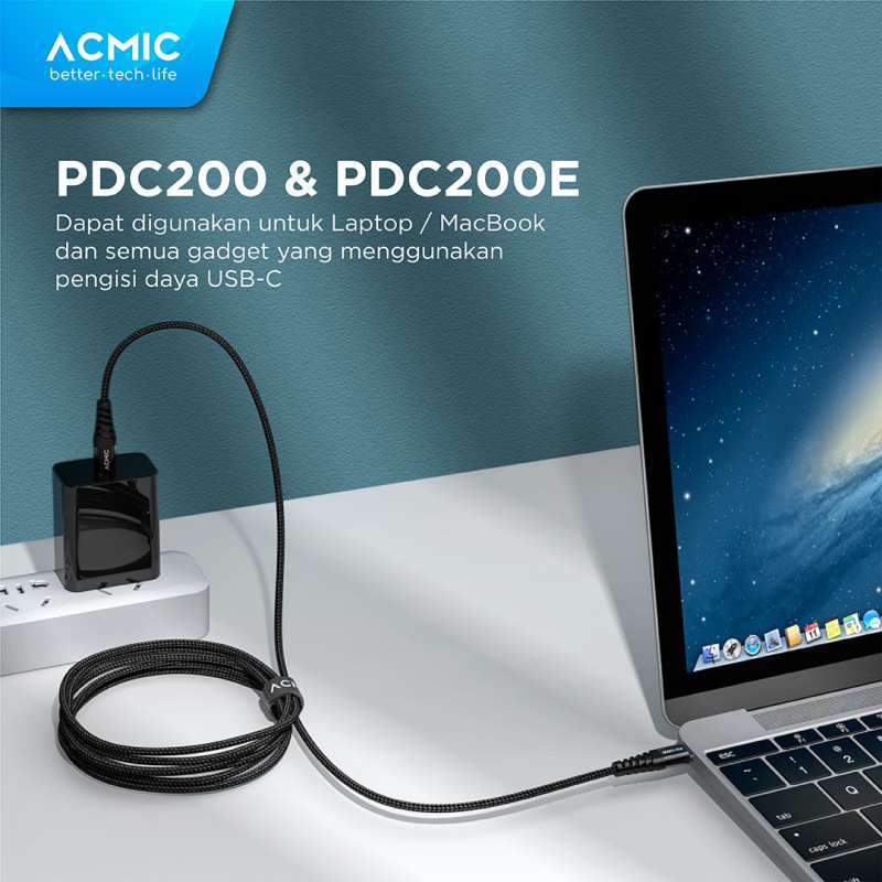 Promo Acmic Pdc200 / Pdc200e Cable 2m USB C To USB C Power Delivery Pd ...