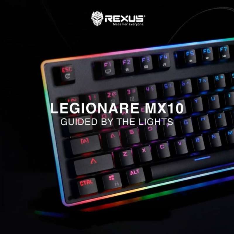Jual Rexus MX10 RGB Mechanical Keyboard - Gaming MX-10 MX 10 - Red ...